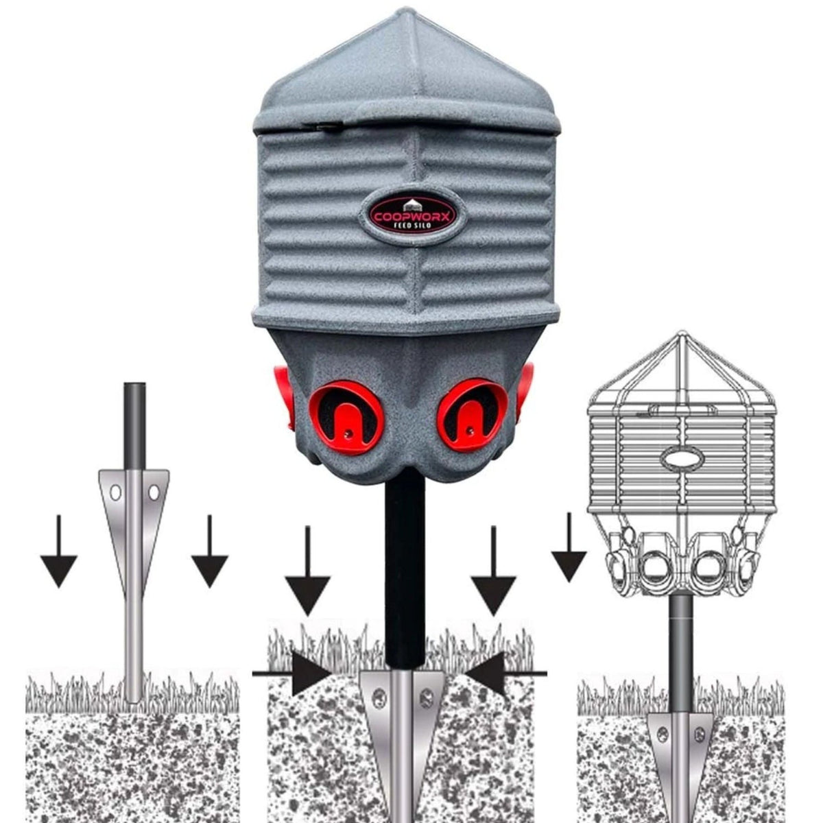 Silo Stake Mount Accessory (by Coopworx) | Hatching Time