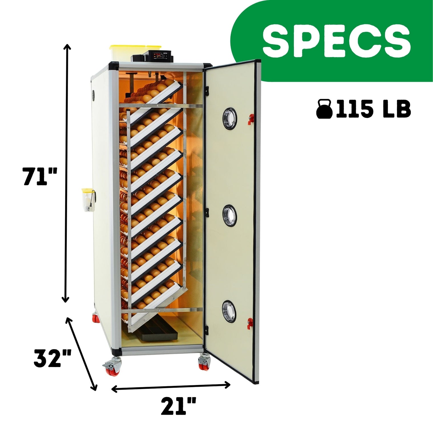 700 Egg Incubator - Cabinet Style Setter Incubator by Cimuka | Hatching ...