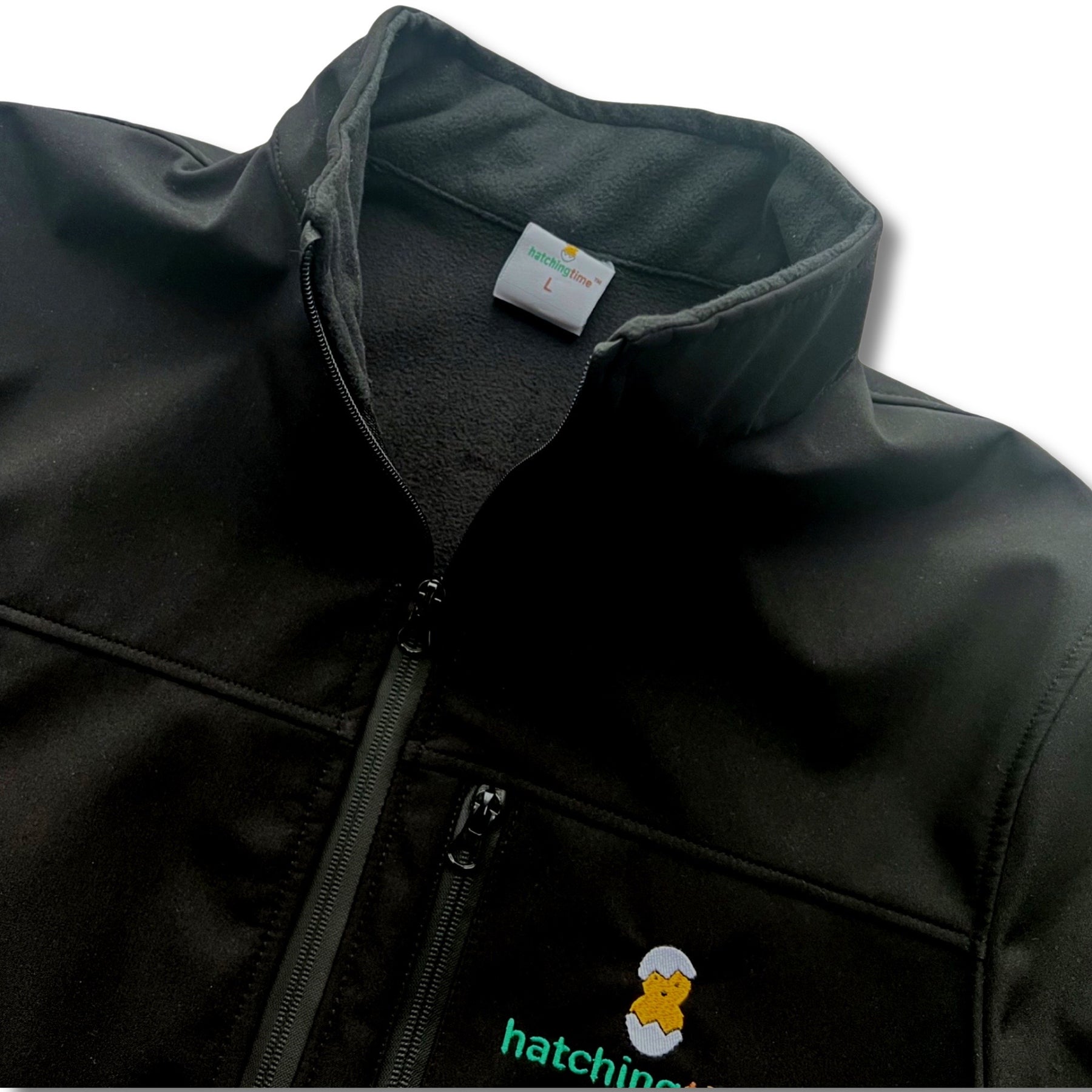 Hatching Time Logo Unisex Soft Shell Jacket (Black) | Hatching Time